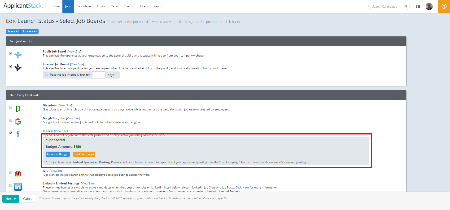Indeed Sponsored Jobs Integration