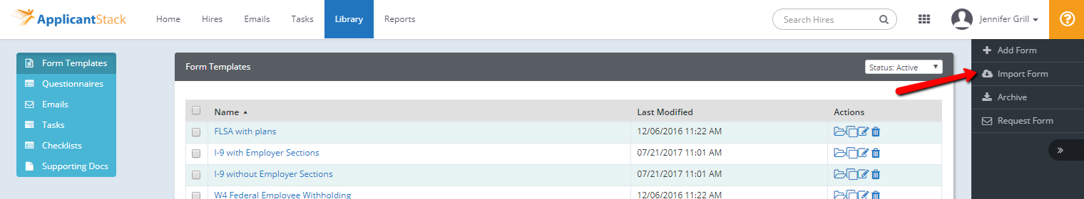 Update State and Federal Forms in ApplicantStack