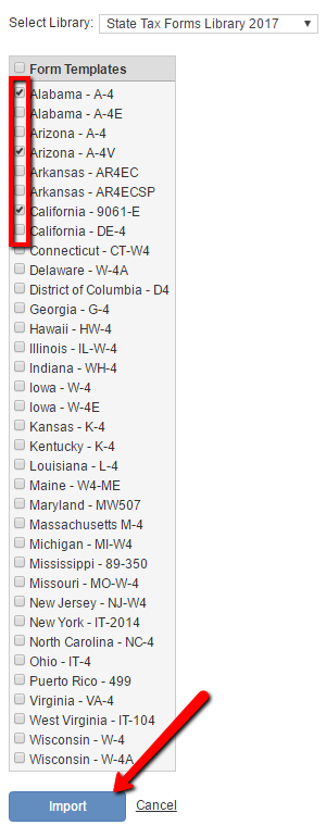 Update State and Federal Forms in ApplicantStack