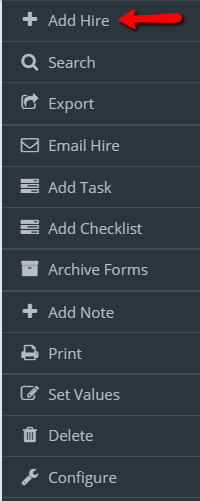 Hires Tab in ApplicantStack Onboard