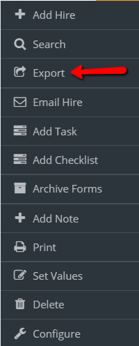 Hires Tab in ApplicantStack Onboard