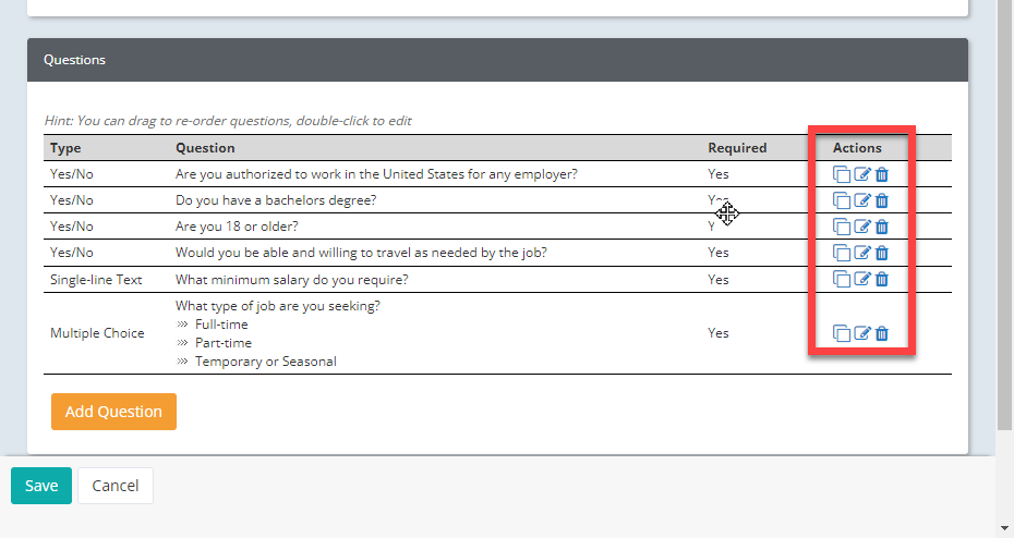 Library - Questionnaires