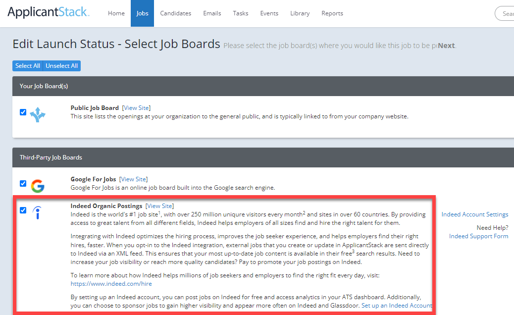Post Your Jobs to Indeed