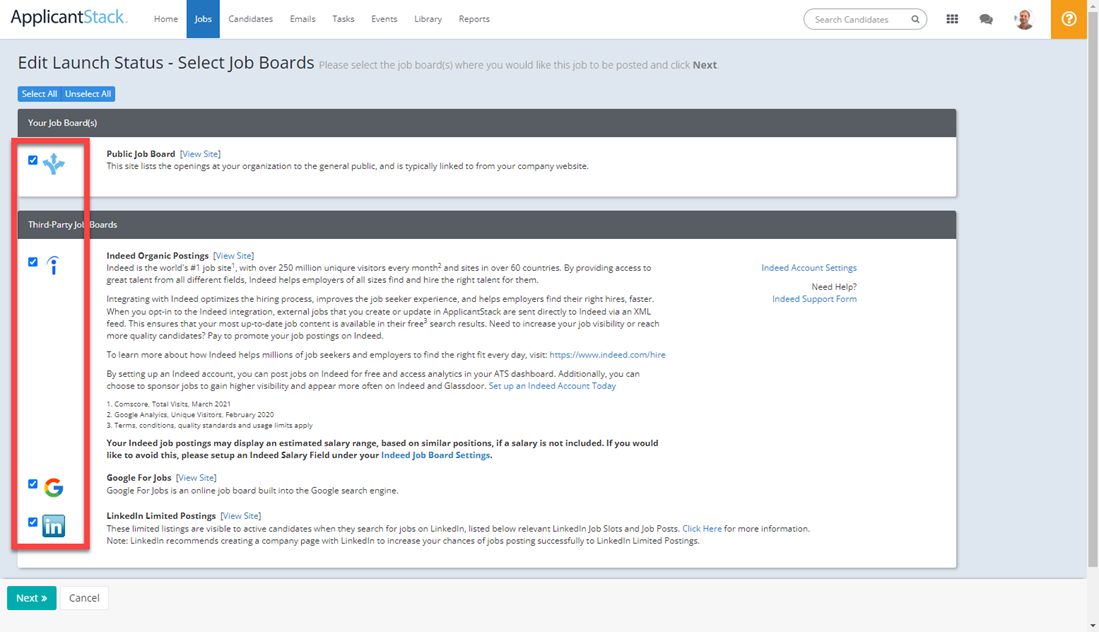 Create and Launch a Job